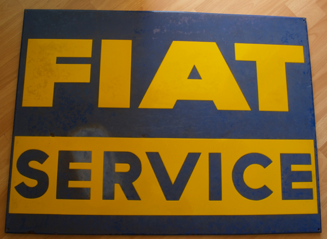Fiat Service | Schilderjagd, alte Emailleschilder und Blechschilder